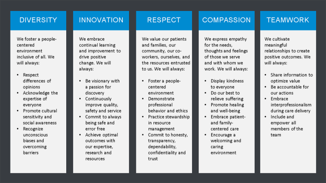 UK Healthcare values | Human Resources